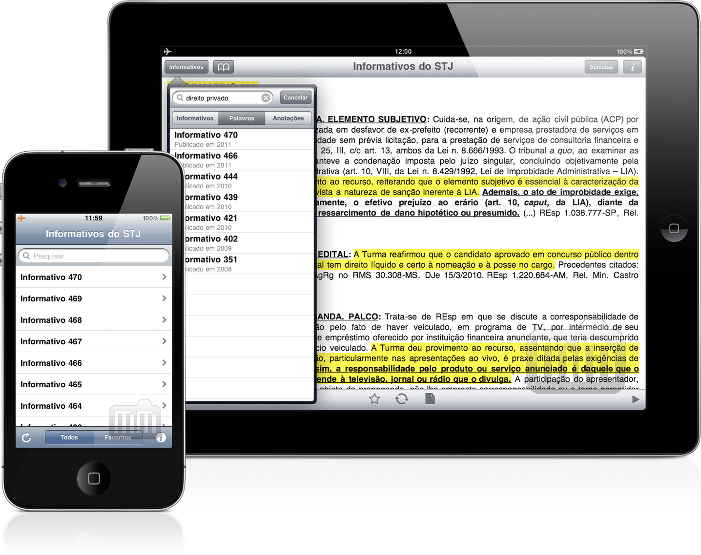 Informativos do STJ é lançado na App Store, para iPads e iPhones/iPods ...