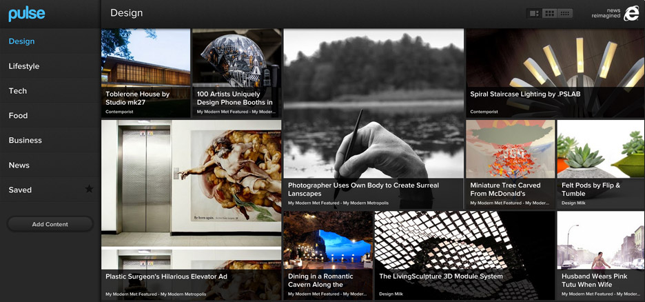 Agregador de conteúdo Pulse agora está disponível também para navegadores - MacMagazine