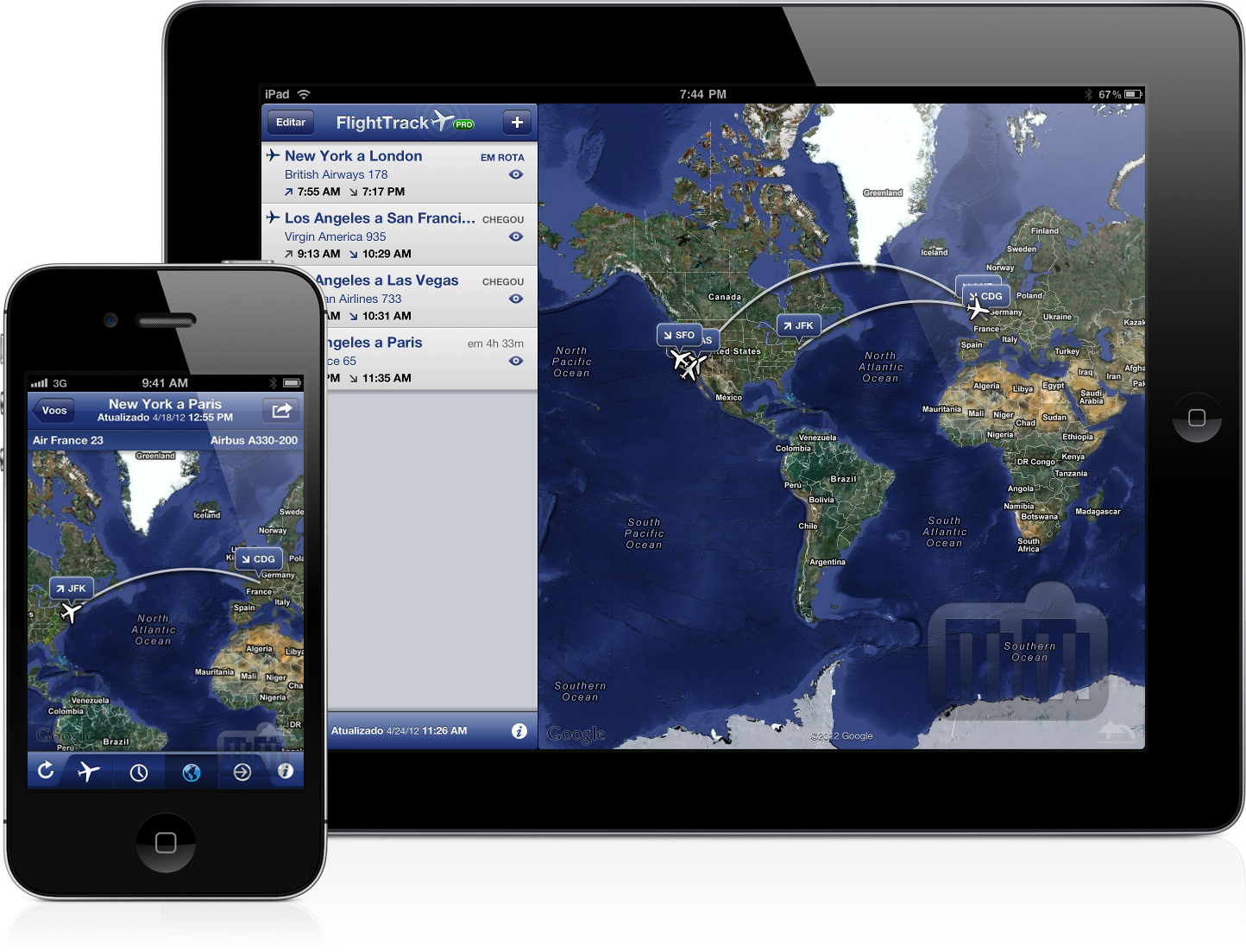Rastreie voos em tempo real com o aplicativo FlightTrack para iOS ...