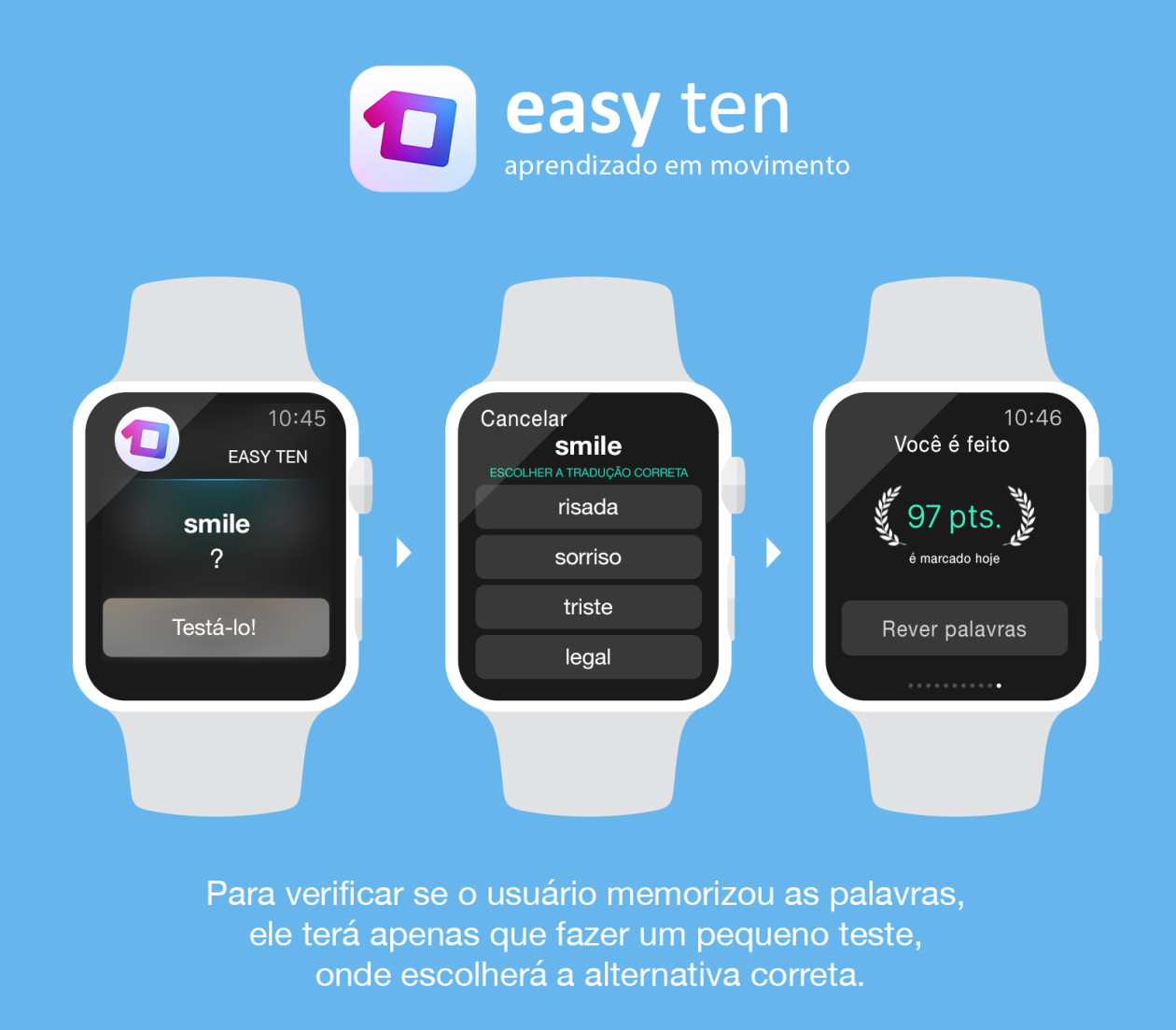 Aplicativo easy ten permite que você aprenda novas palavras ...