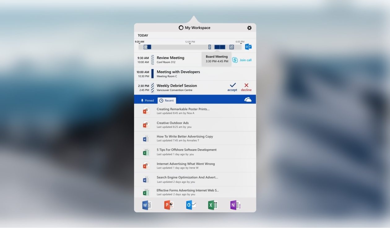 My Workspace traz acesso rápido a arquivos, eventos e aplicativos do ...