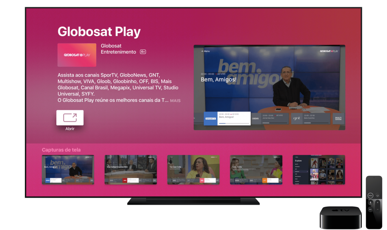 App Globosat Play está agora disponível para Apple TVs - MacMagazine