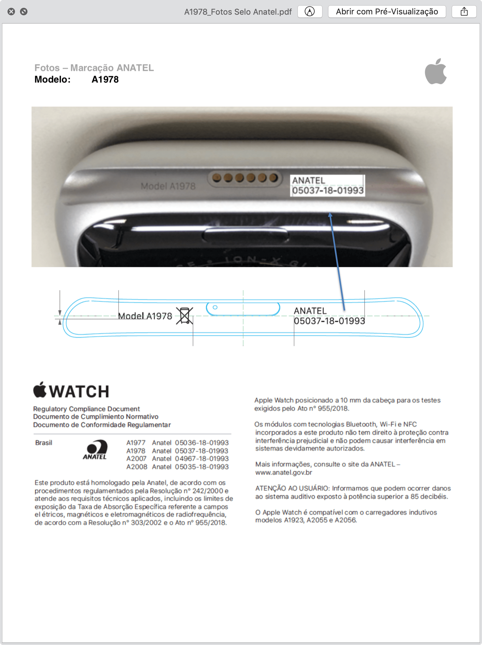 Apple Watch Series 4 (GPS) é homologado pela Anatel - F2 Sistemas ...