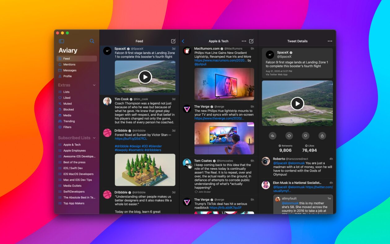 Aviary, cliente de Twitter, ganha versão para macOS - MacMagazine