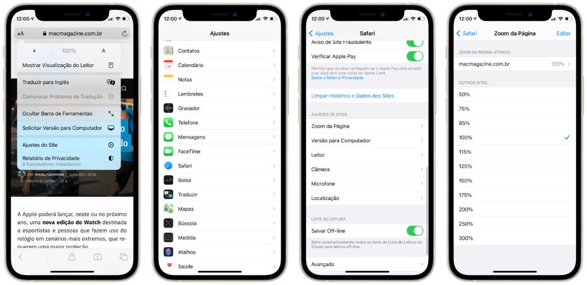 Como configurar o zoom da página no Safari [iPhone, iPad e Mac ...