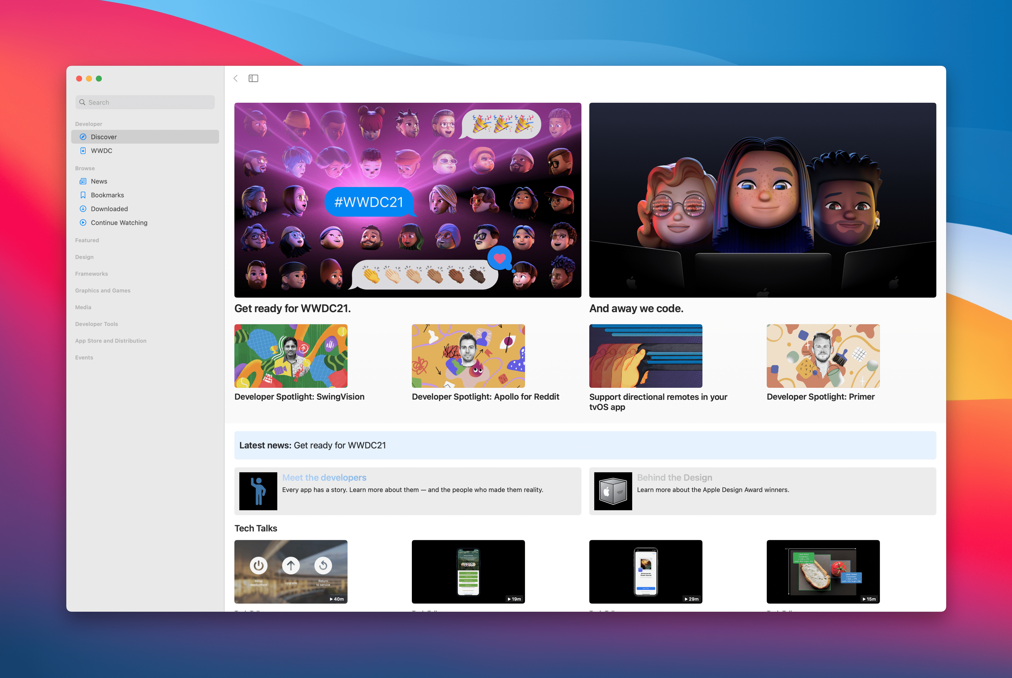 A uma semana da WWDC21, app Apple Developer é atualizado - MacMagazine