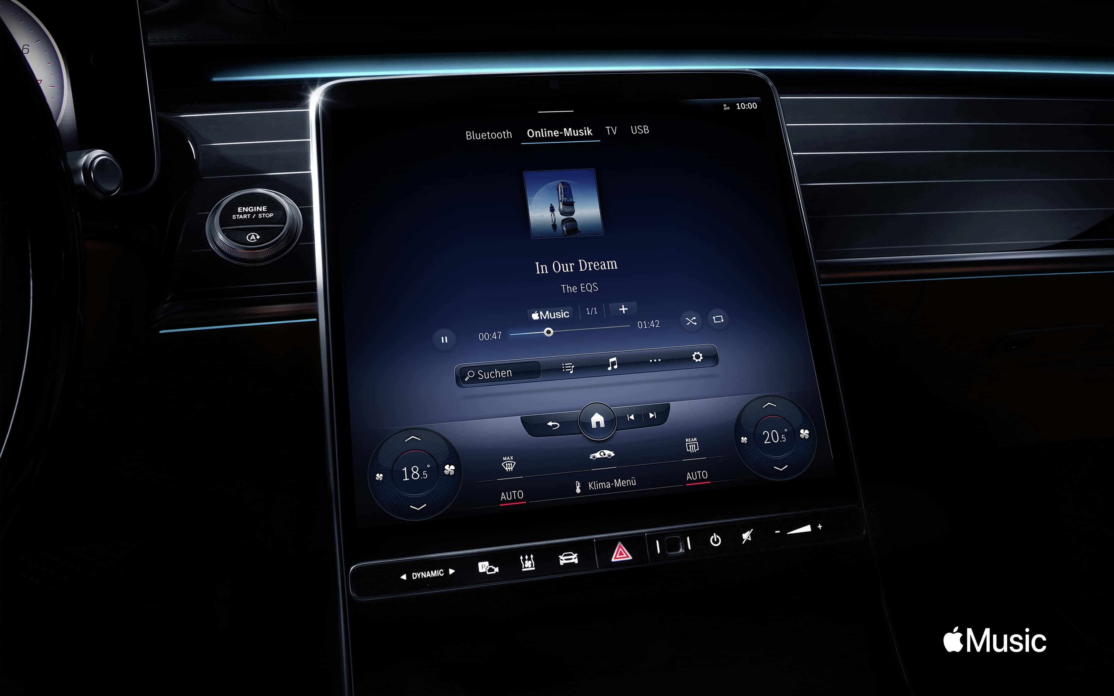 Sistema MBUX, da Mercedes-Benz, incorpora o Apple Music - MacMagazine
