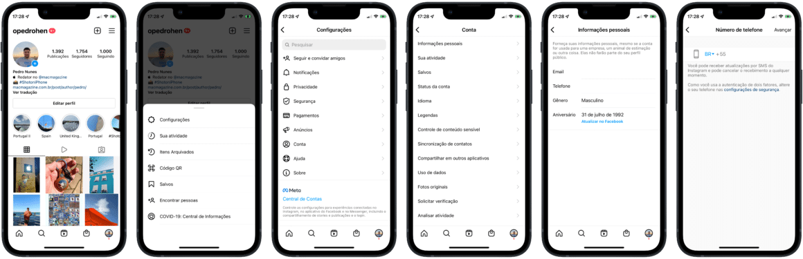 Instagram: como alterar o número de telefone cadastrado [iPhone e web ...