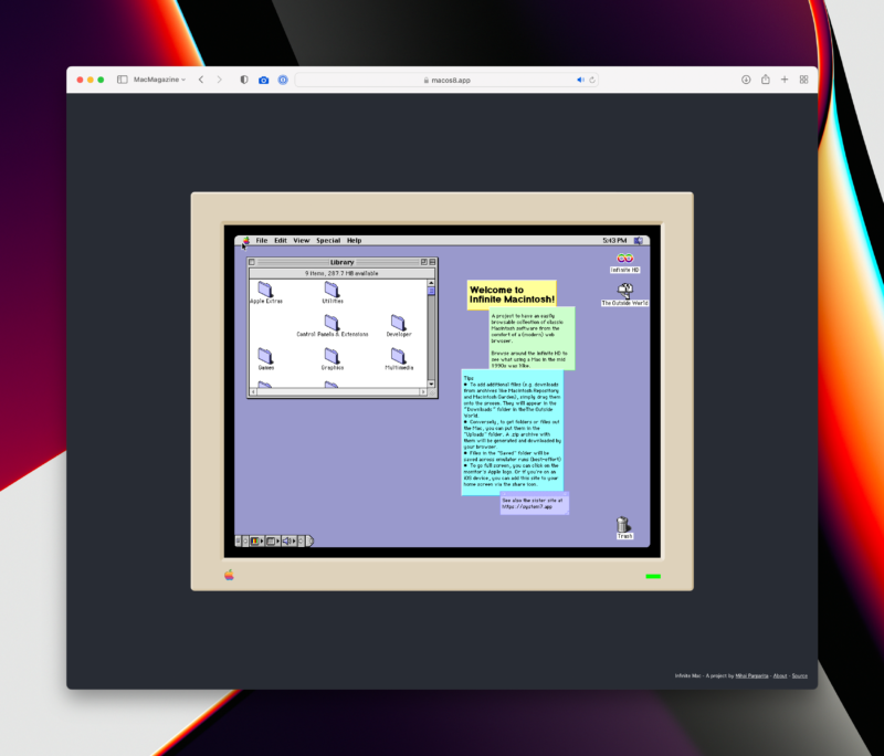 Relembre o System 7 e o Mac OS 8 direto no seu navegador - MacMagazine