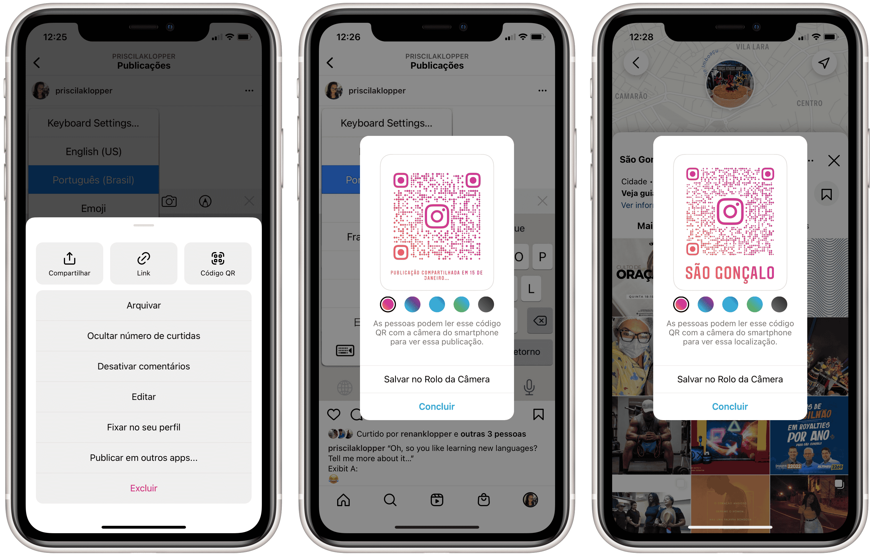 Instagram permite compartilhar posts, Reels e locais por código QR ...