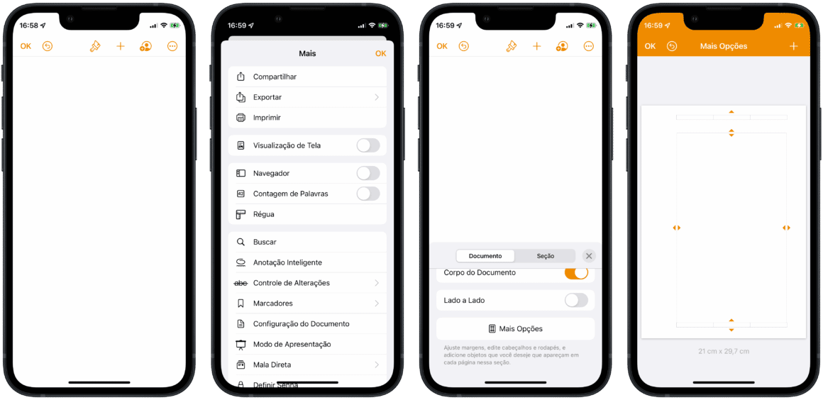 Pages: como alterar as margens de um documento [iPhone, iPad, Mac e web ...