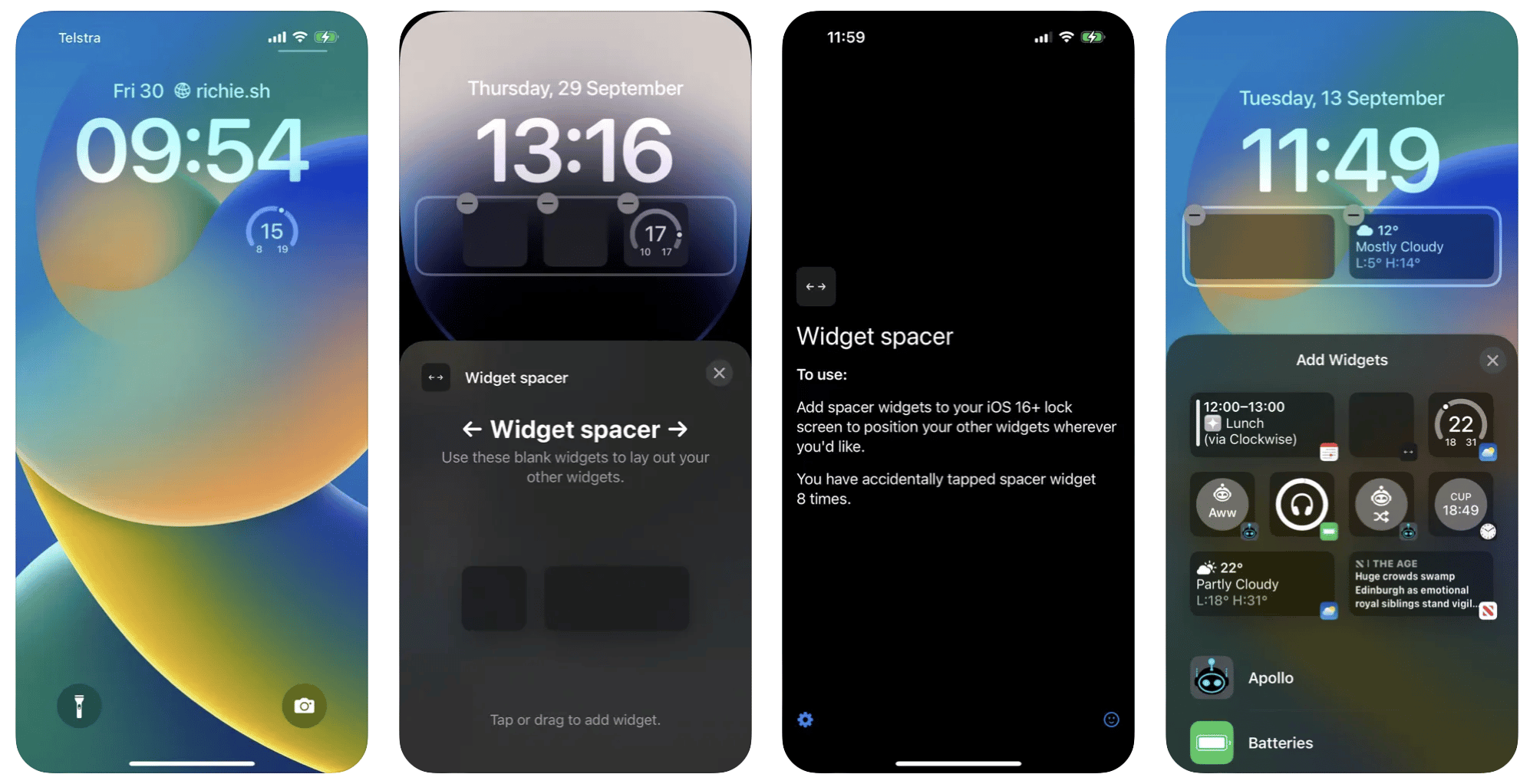 Promoções na App Store: Widget spacer!, AR Spiders, i know percent e ...