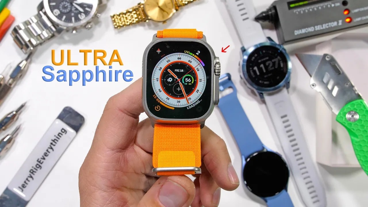 YouTuber compara safira do Apple Watch Ultra com a de outros relógios ...