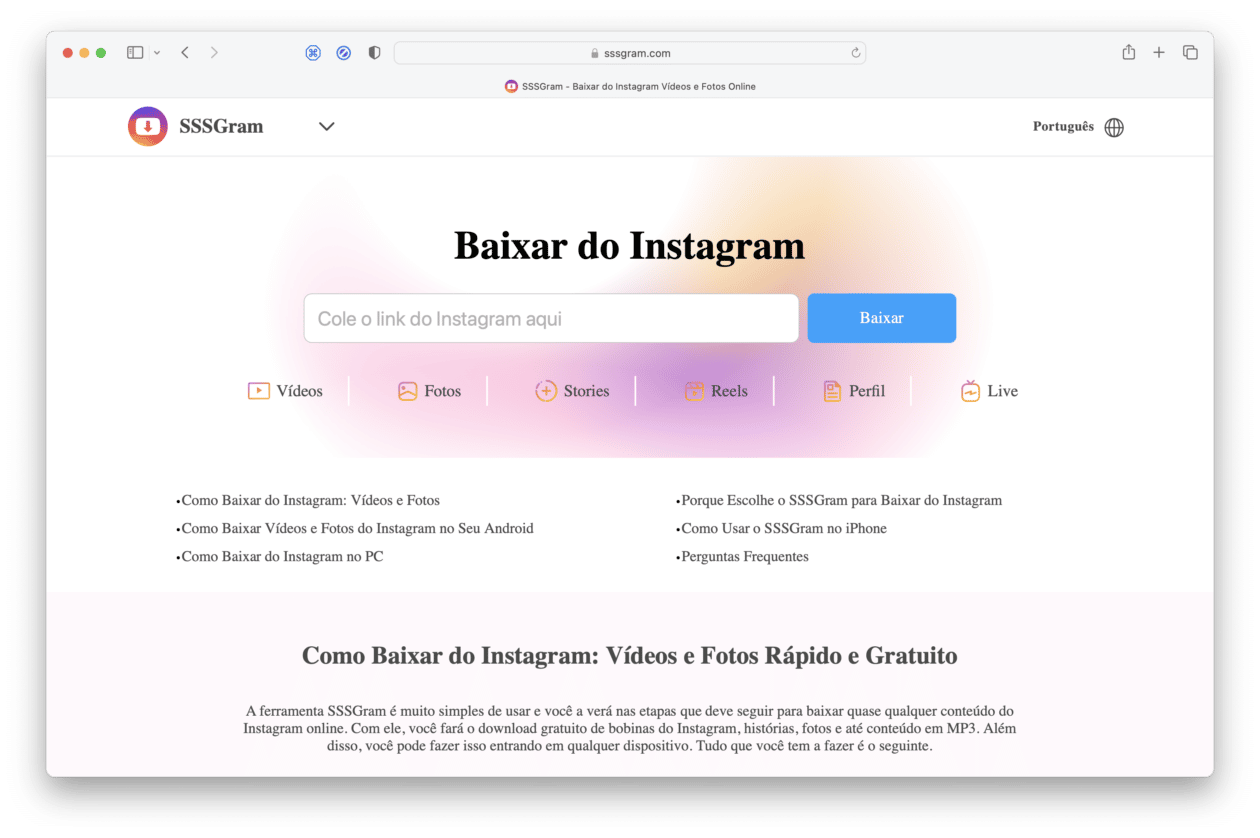 Baixe Stories do Instagram com o SSSGram! - MacMagazine