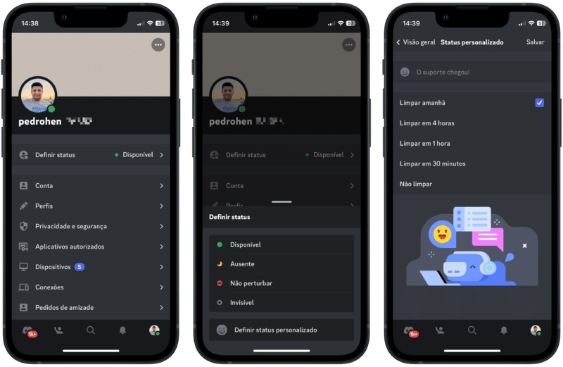 Como alterar e personalizar o status no Discord [iPhone, iPad, Mac e ...