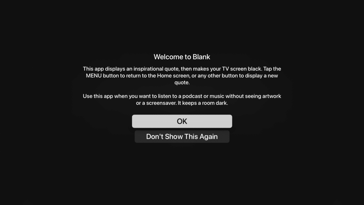 Blank is an app that simply "blanks" the Apple TV screen – Archyde