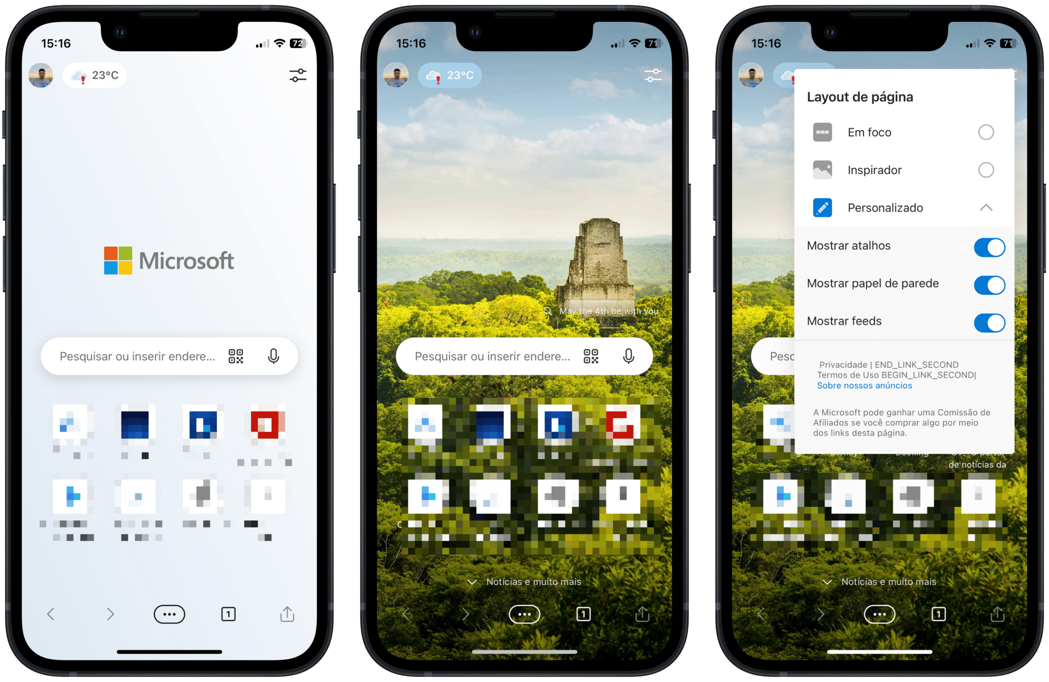 Microsoft Edge: como personalizar o layout da página de nova guia ...