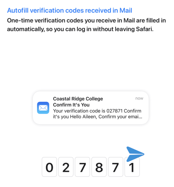 Safari do iOS 17 preencherá códigos de verificação enviados por email ...