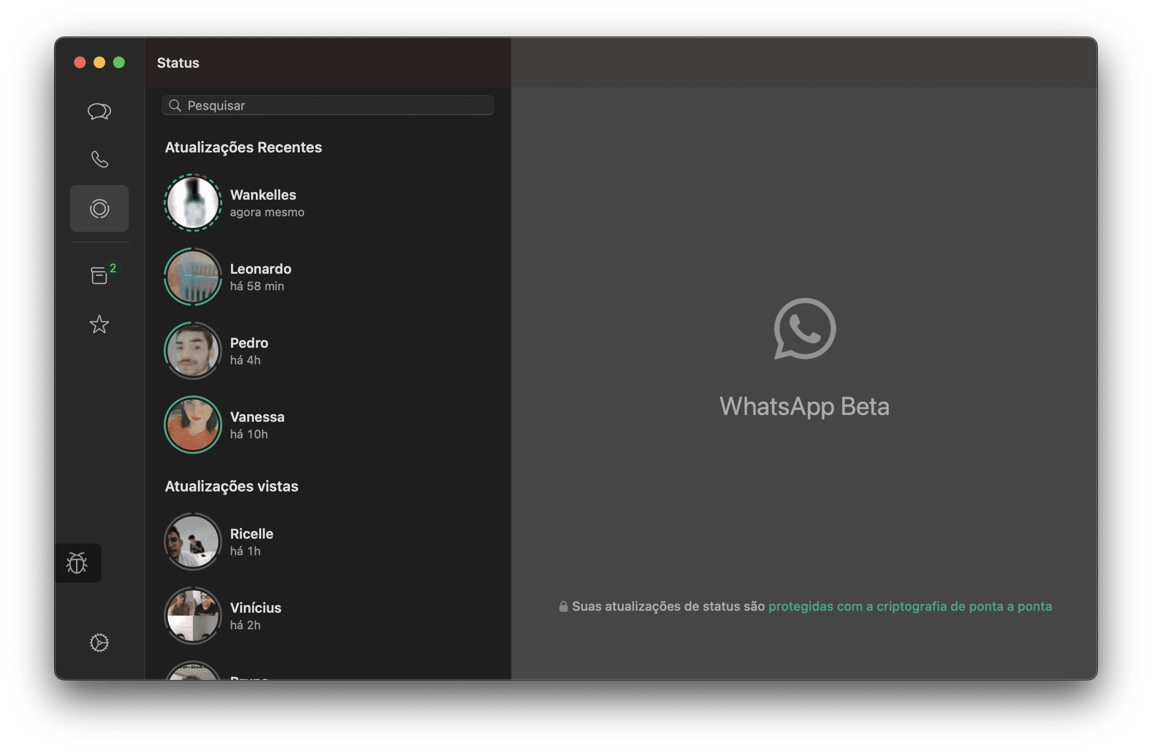 Status chegam ao WhatsApp beta para macOS - MacMagazine