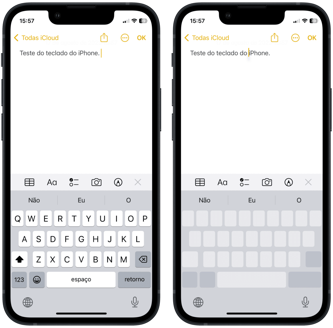 Como mover o cursor de digitação pelo teclado do iPhone/iPad como um ...