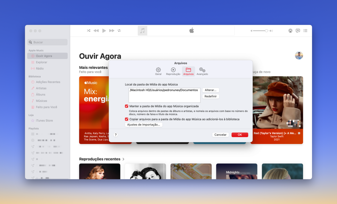 Como mudar a localização dos arquivos do app Música no Mac - MacMagazine