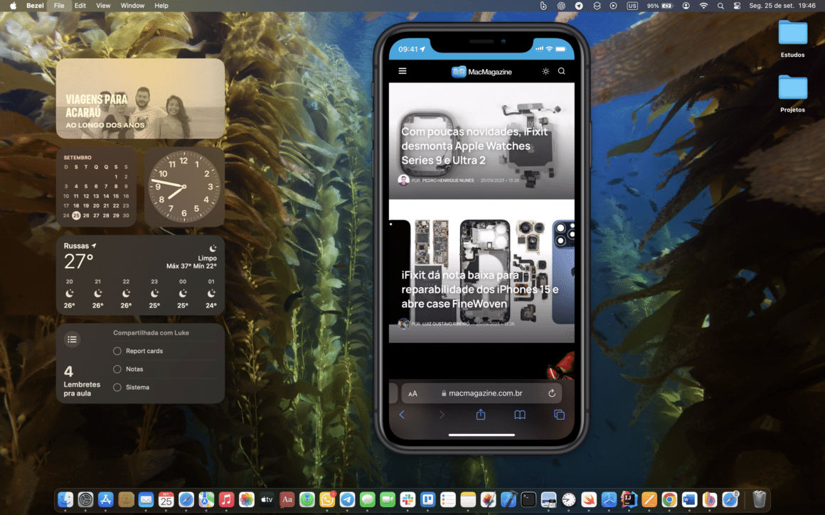 Bezel permite espelhar o iPhone no Mac com versatilidade e elegância ...