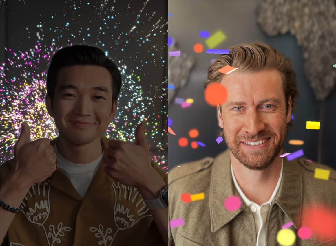 Como usar os efeitos com gestos em chamadas de vídeo [iPhone, iPad e ...