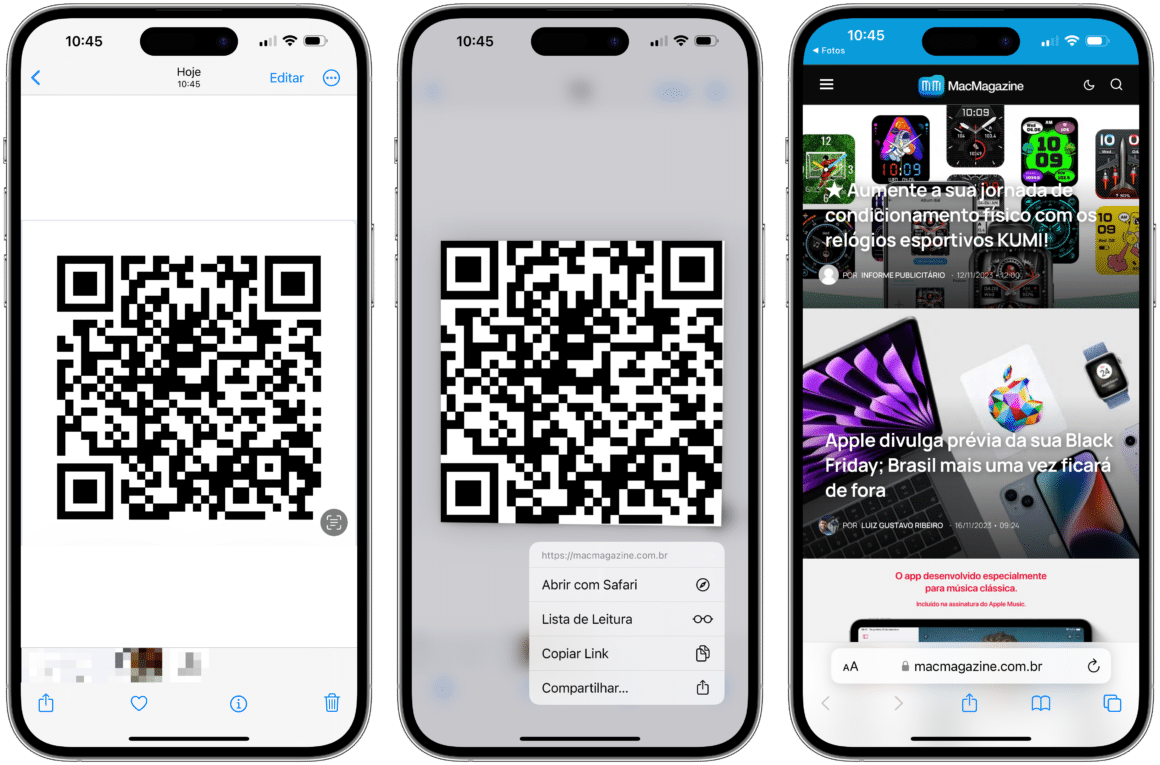 Como abrir links de códigos QR no app Fotos [iPhone e iPad] - MacMagazine