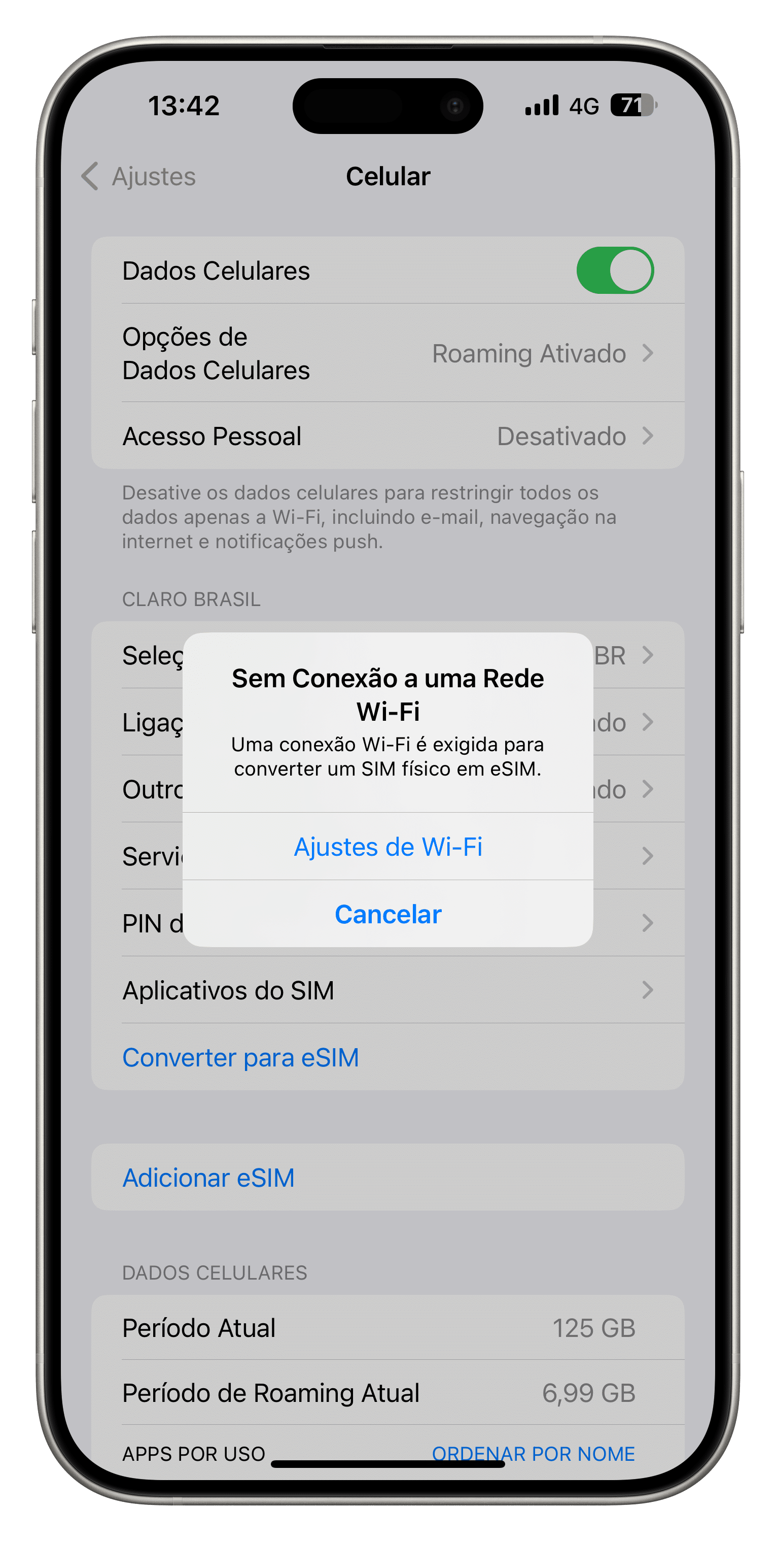 Como converter um chip físico (SIM card) em eSIM pelo próprio iPhone ...