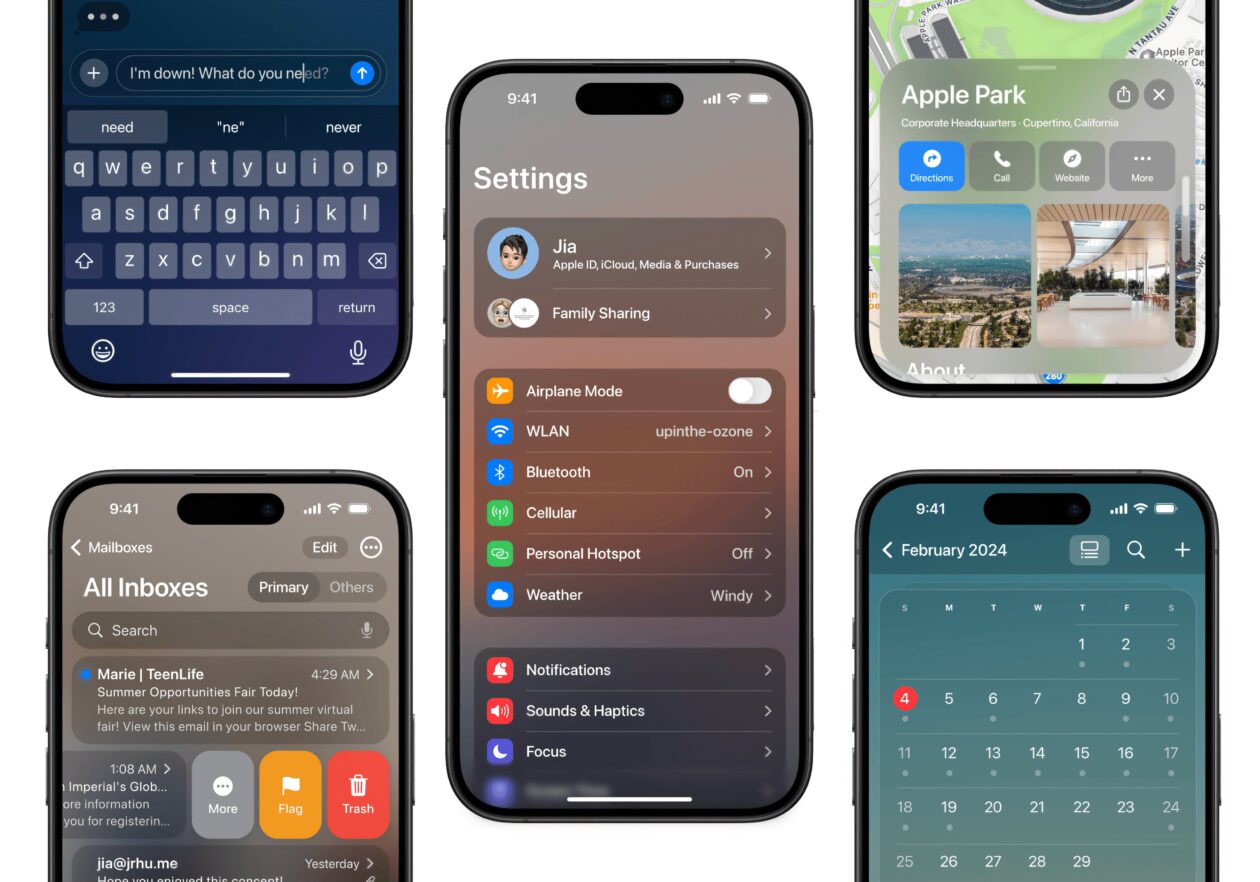 Conceito: designer imagina iOS 18 com uma interface à la visionOS ...