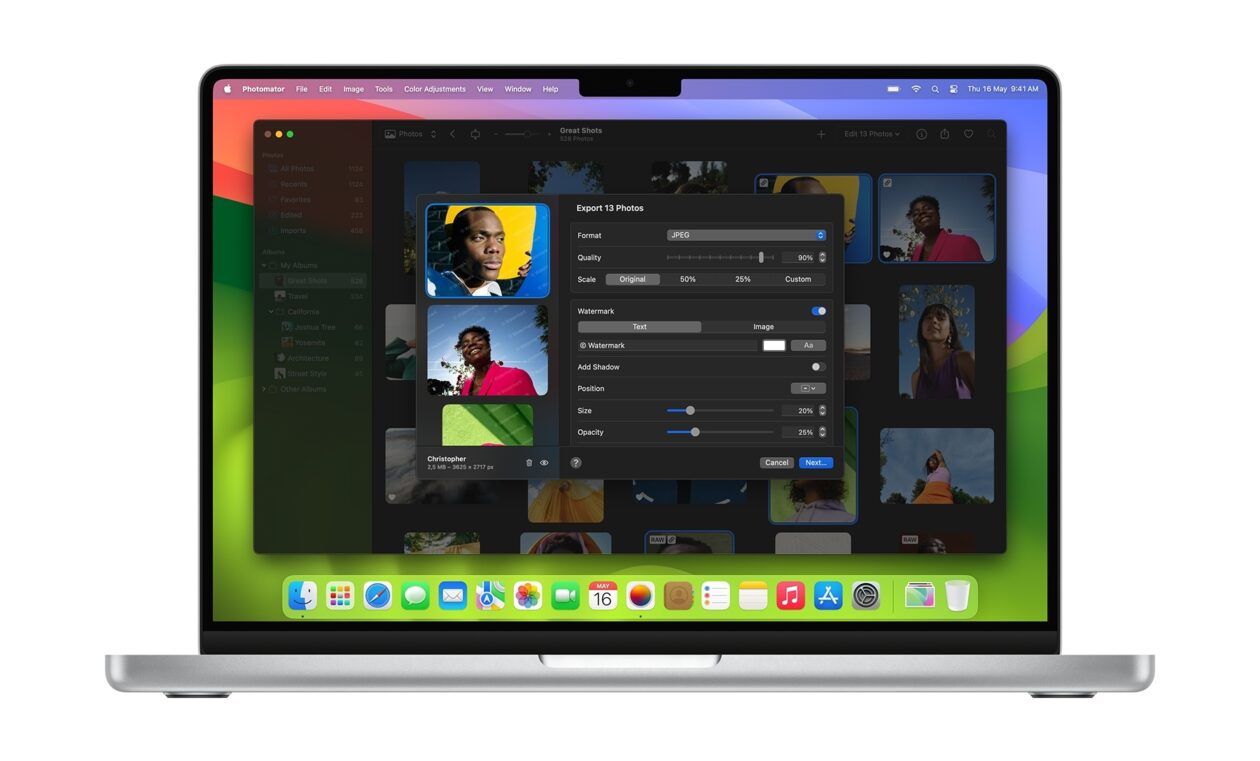 Photomator para Mac ganha página de exportação redesenhada com marca d ...