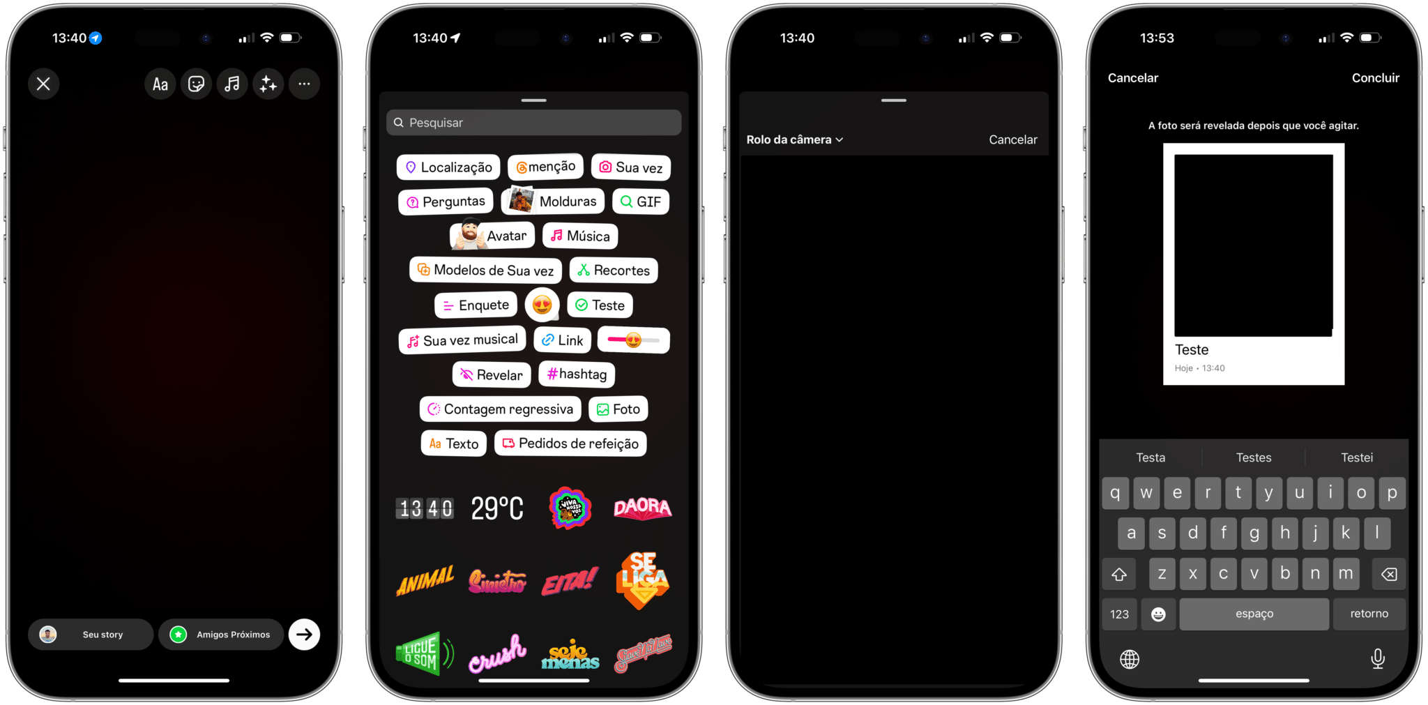Como usar a figurinha de "agitar para revelar" nos Stories do Instagram ...