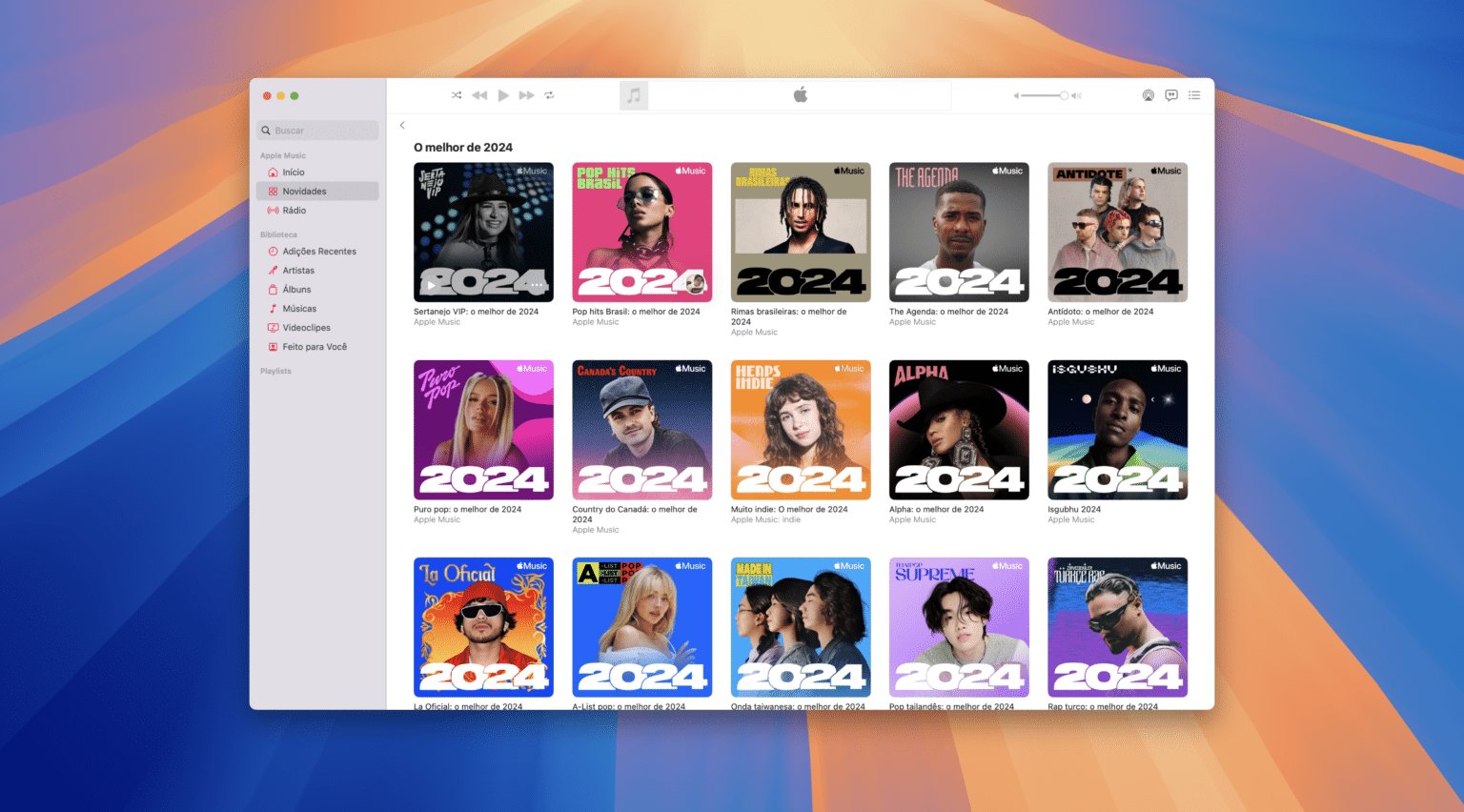 Apple Music divulga playlists temáticas com "o melhor de 2024 ...