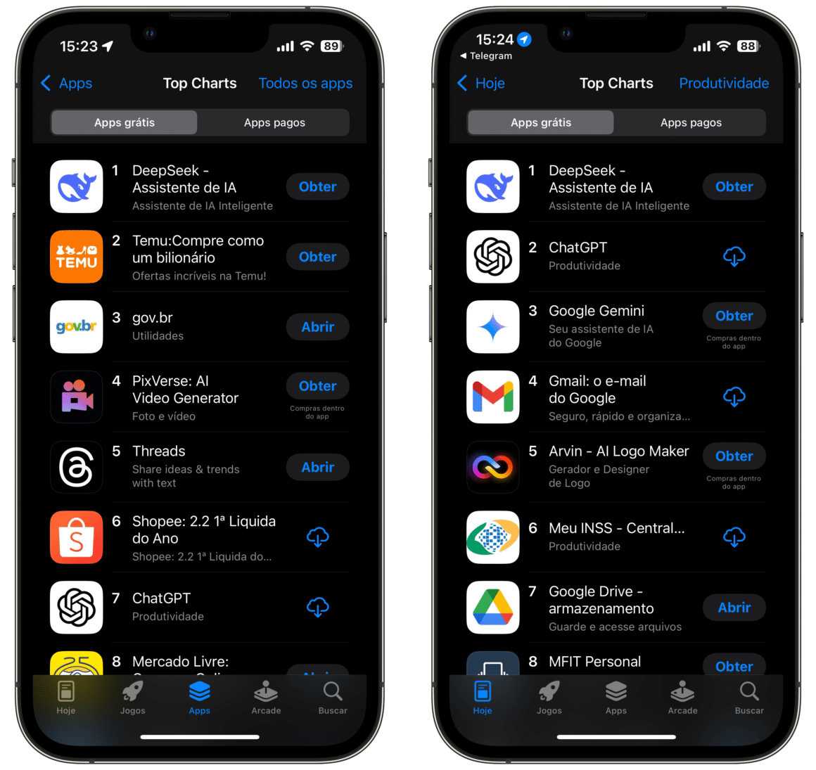 DeepSeek domina rankings de downloads da App Store em vários países ...