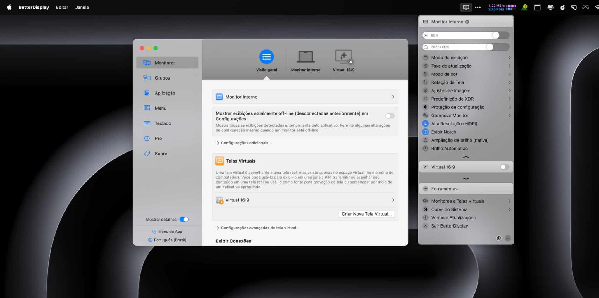 BetterDisplay é um utilitário avançado para você controlar tudo sobre ...