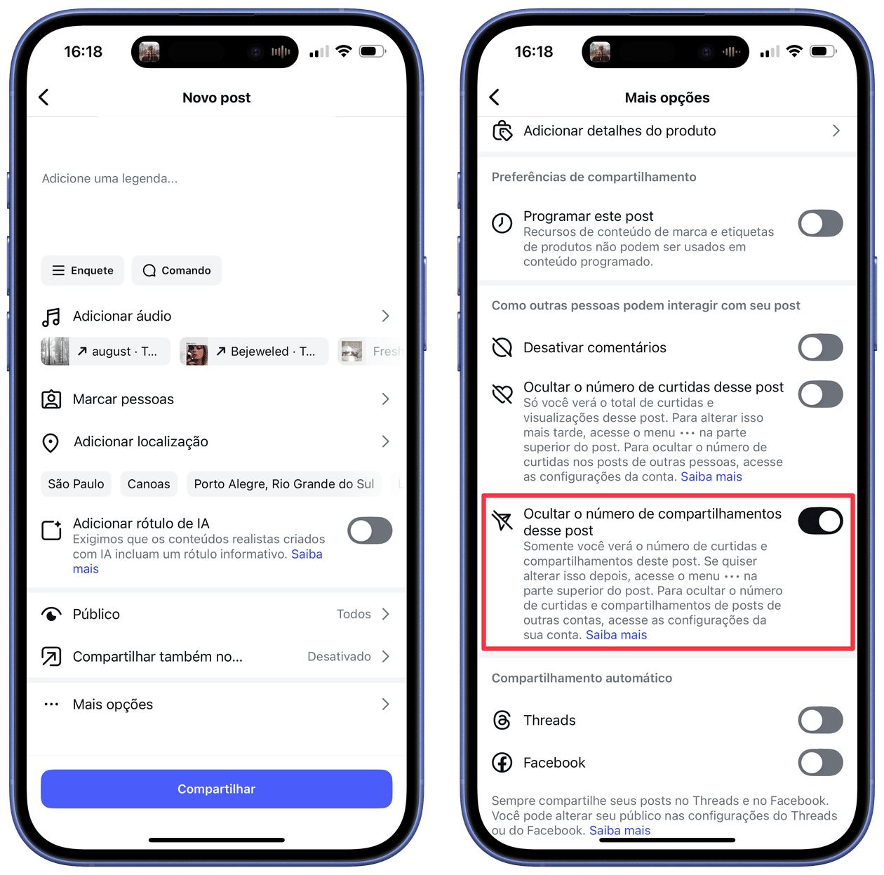 Como ocultar o nº de compartilhamentos em posts do Instagram - MacMagazine